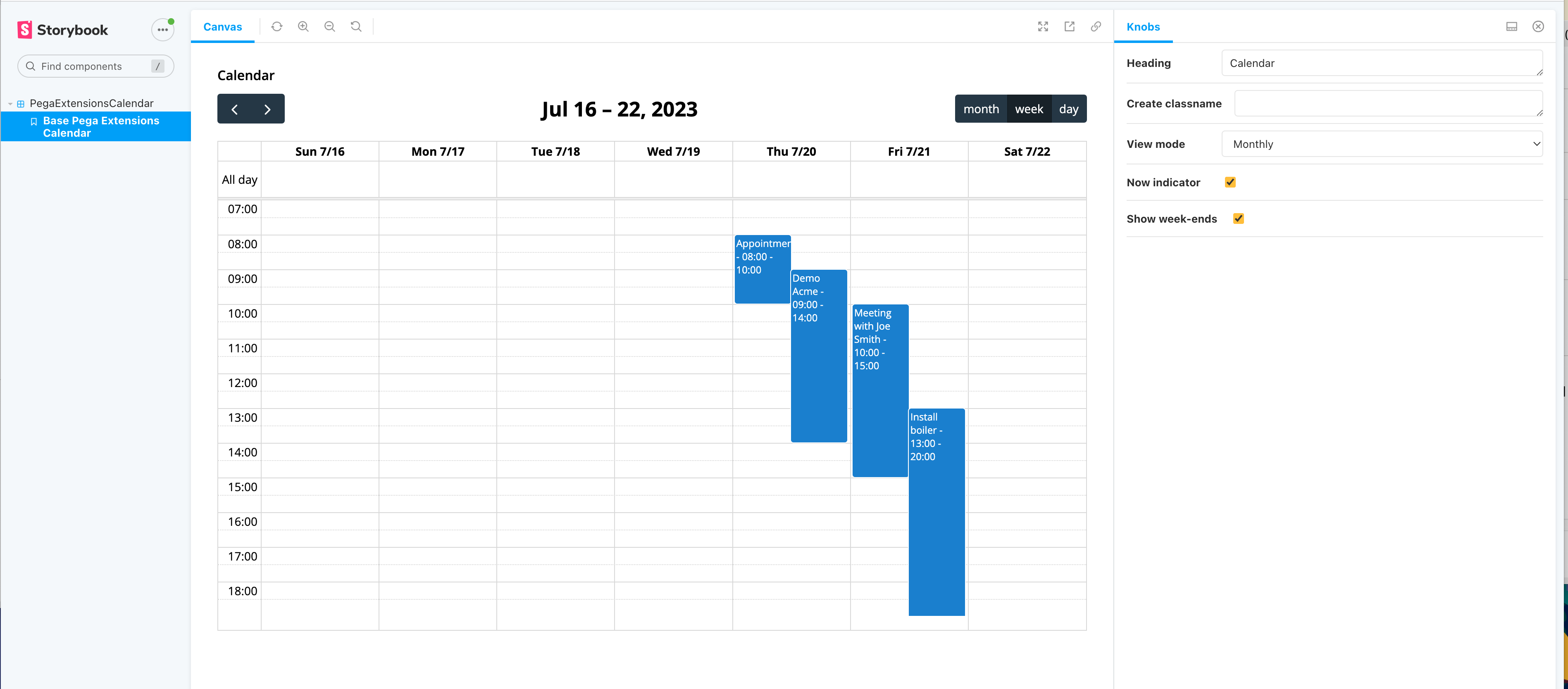 How to implement a calendar widget for Constellation UI as a DX Component | Support Center